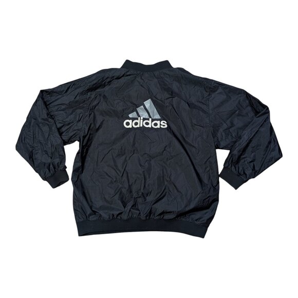 adidas | Jackets & Coats | Vintage Adidas Black Windbreaker Swishy ...